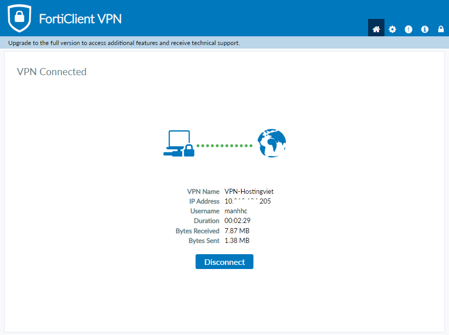 Hướng dẫn sử dụng FortiClient VPN